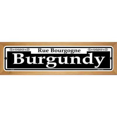 Burgundy Novelty Wood Mounted Small Metal Street Sign WB-K-1138 | eBay
