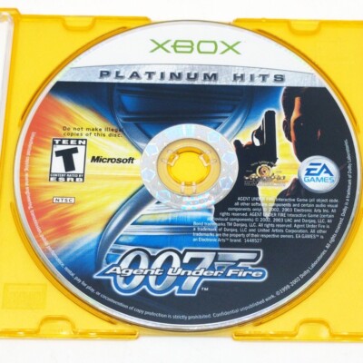Xbox Platinum 007 Agent Under Fire Resurfaced Disc Only Tested Original ...