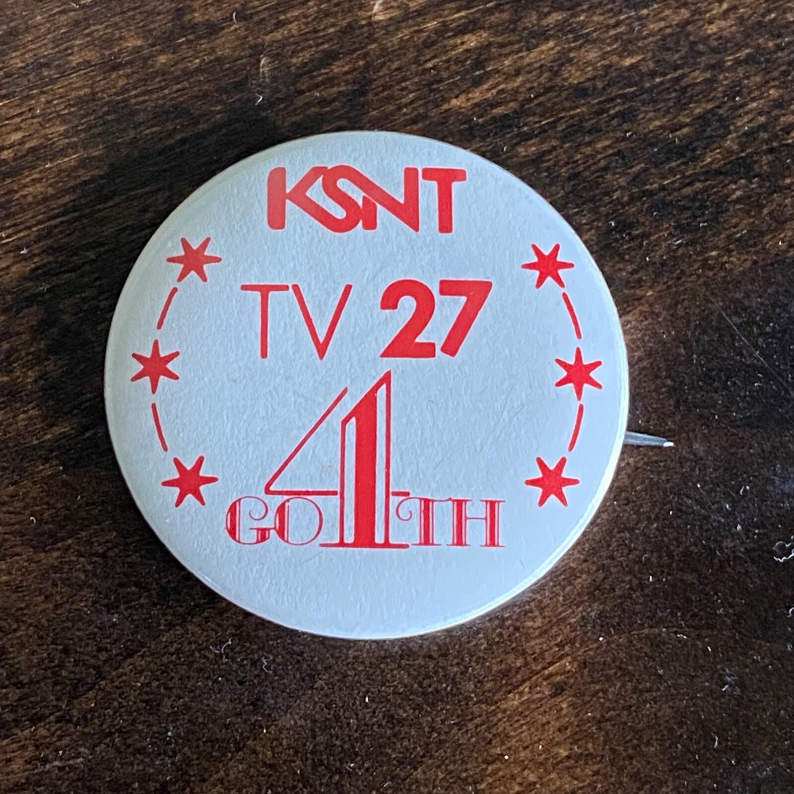 Vintage Pinback Button KSNT TV 27 Go 4th of July Pinback Button Topeka ...
