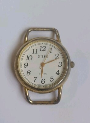 Vintage Gitano Quartz Gold Tone Made in Hong Kong Watch AS IS | eBay