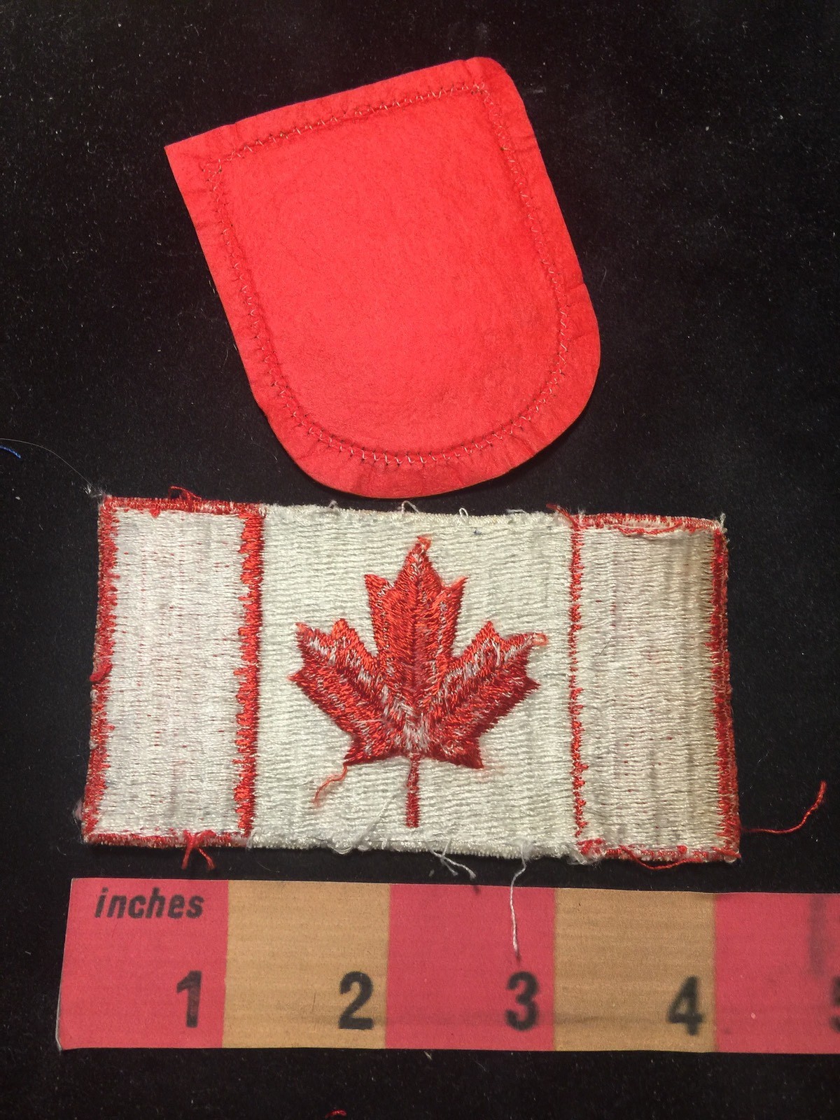 Maple Leaf Canada Flag Theme Patch Lot Of 2 - One Woven & One ...