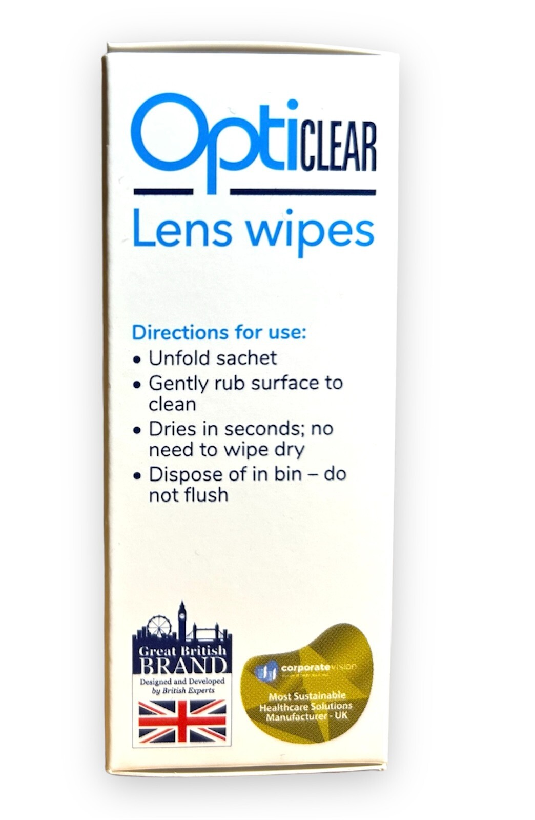 Pack of 2 Opticlear Lens Wipes 100% Smer free - Kind to Coatings ...