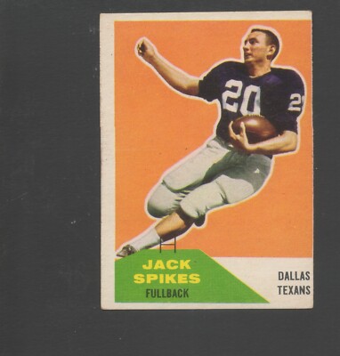 1960 Fleer Football Card #39 Jack Spikes-Dallas Texans Ex Card | eBay