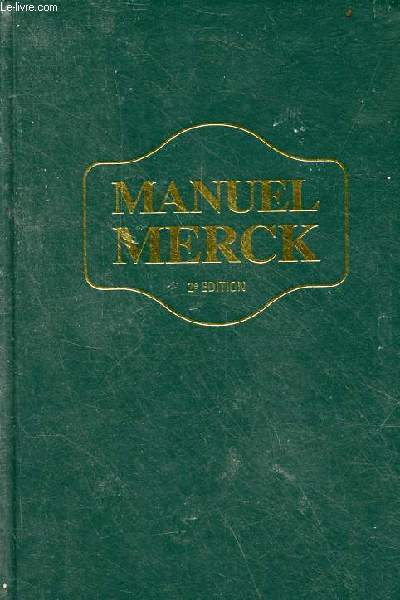 Manuel de Merck de diagnostic et thérapeutique - deuxième édition | eBay