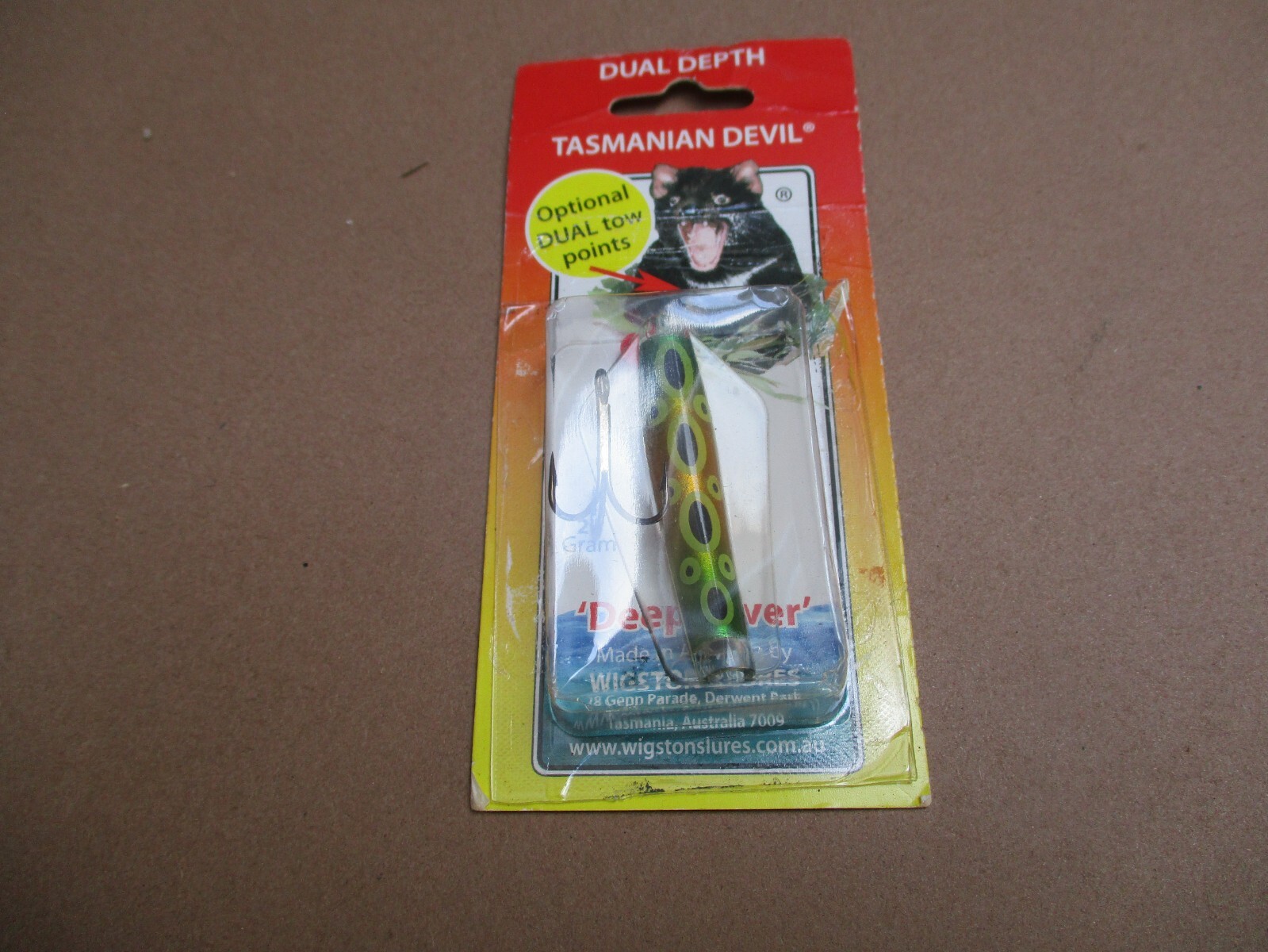 vintage tasmanian devil fishing lure 50 dual depth 20g frog wigstons | eBay