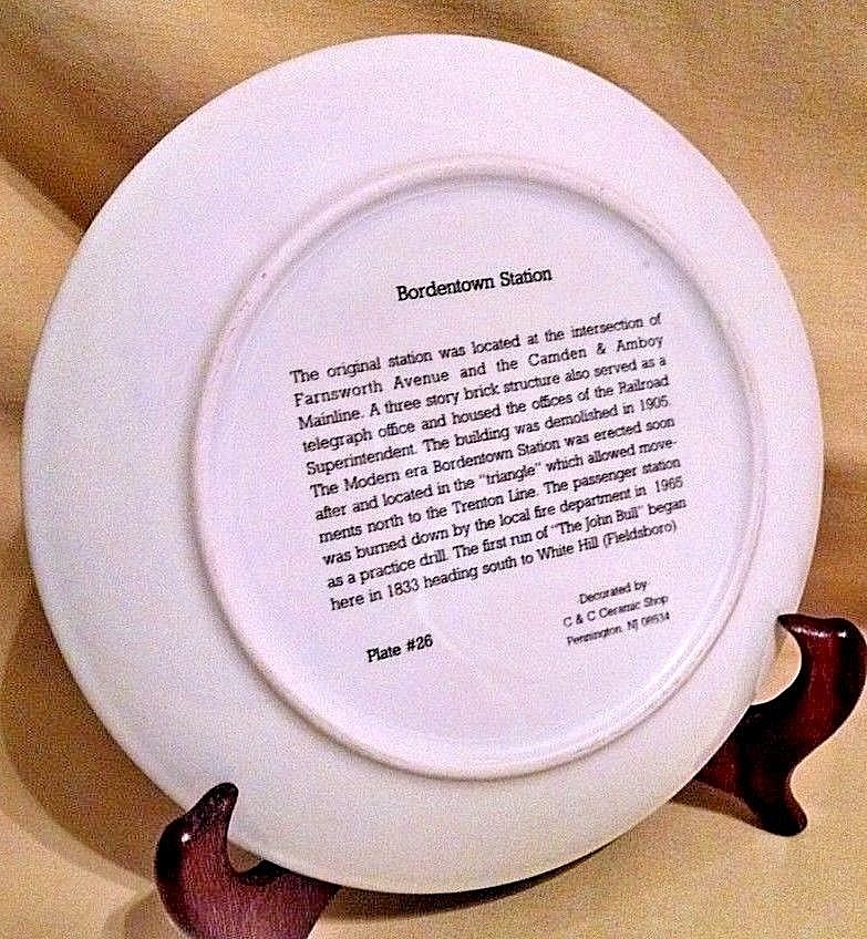 Bordentown Station Plate NJ Div Retired Men May 2009 #26 Railroad ...