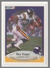 1990 Fleer NFL Rick Fenney Minnesota Vikings #98 RB Football Trading ...