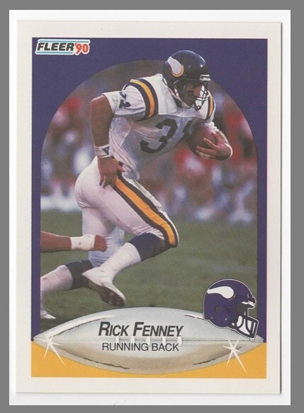 1990 Fleer NFL Rick Fenney Minnesota Vikings #98 RB Football Trading ...