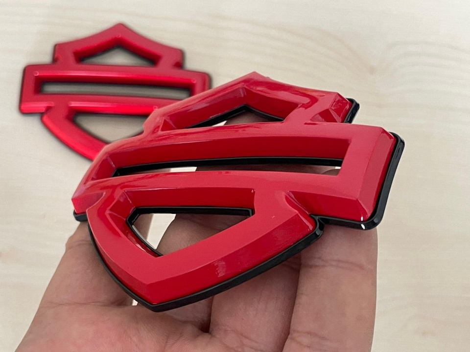 Harley Davidson CVO Emblems, Black & RED Top Metal sized for Gas Tank ...
