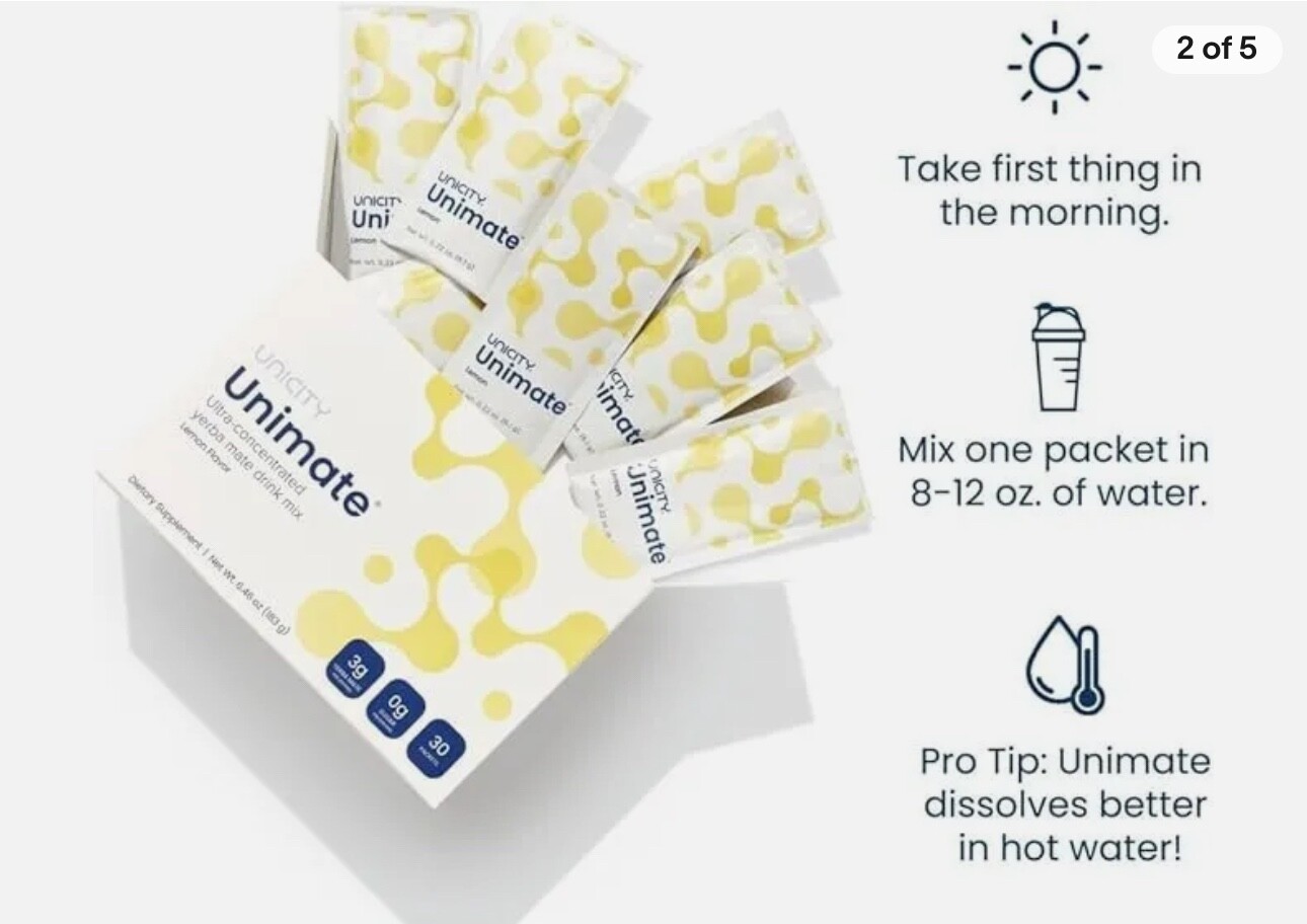 Unicity Unimate Lemon Flavor 10 Packs - Exp 2026 194326333314| eBay