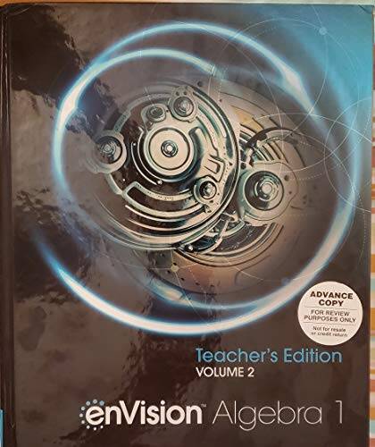 Envision Algebra 1 Volume 2 Teacher Edition - Hardcover - GOOD | eBay