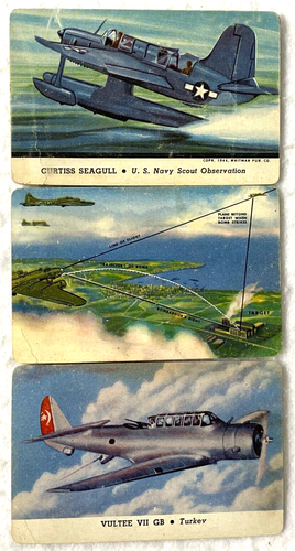 ORIGINAL US MILITARY FLASH CARDS,WORLD WAR 2 II ERA,VULTEE,SEAGULL ...