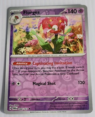 Pokémon TCG Florges Scarlet & Violet-Twilight Masquerade 088/167 ...