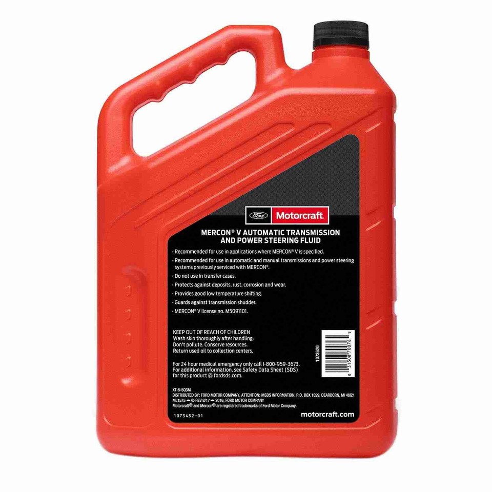Motorcraft Mercon V Automatic Transmission and Power Steering Fluid 2.5 ...