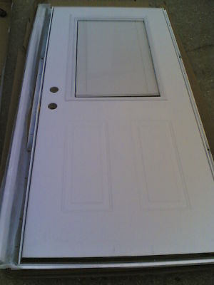 NIB STEEL Exterior DOOR + Steel Frame & Built-in Blind 36x80 | eBay