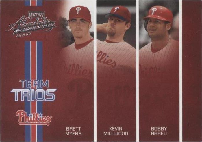 2005 Playoff Absolute Memorabilia - Team Trios Bobby Abreu, Kevin ...