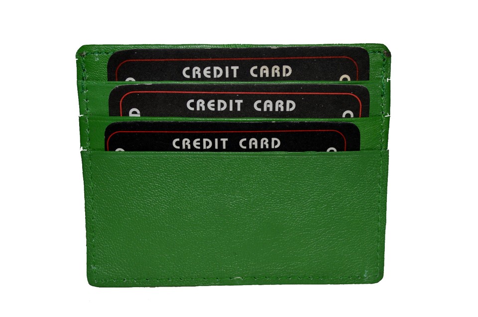 SUPER SLIM SINGLE PIECE CLEAR ID CARD SLOTS MONEY GREEN NEW FREE ...