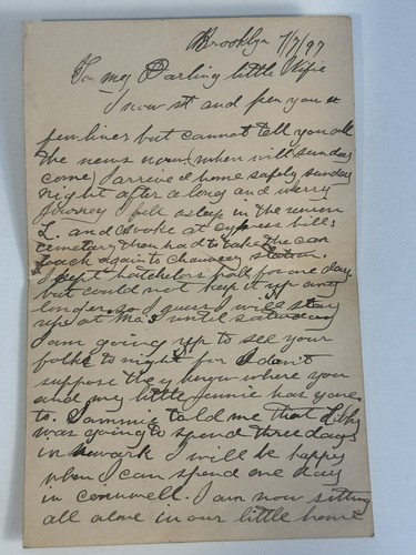 1897 Handwritten Letter Correspondence Family | eBay