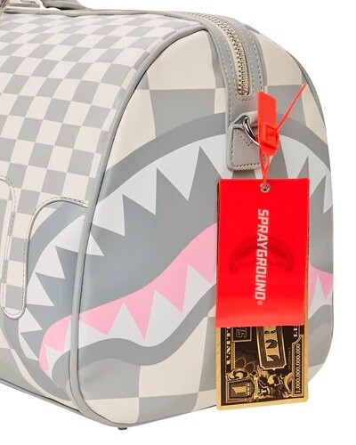 Sprayground Xtc La Palais Emperor Duffle Travel White Grey Monogram ...