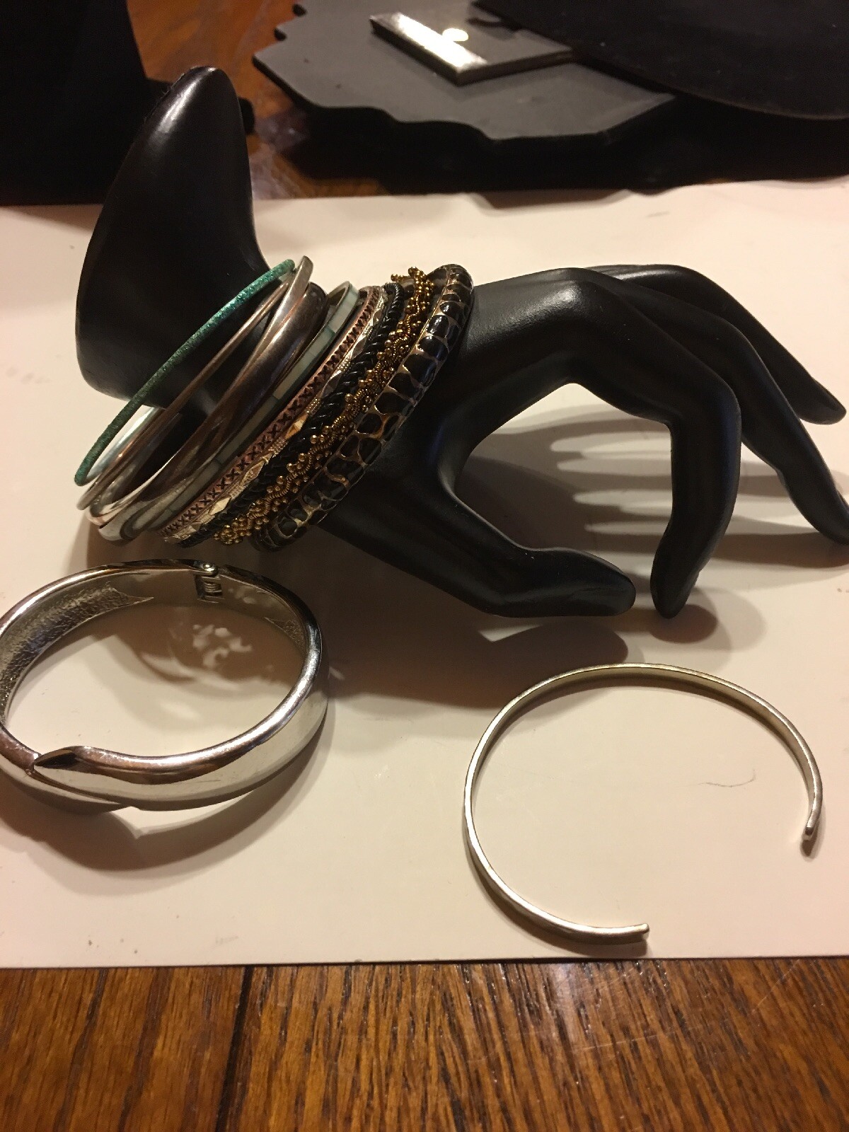 Large Lot Of Metal Bangle Cuff And Clamp Bracelets | eBay