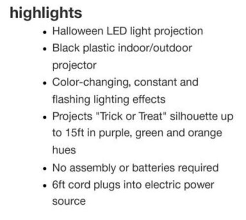 Target Trick or Treat LED Light Motion Projector 6ft Halloween Yard ...