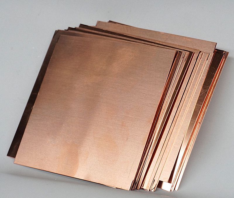 Copper Sheet Plate Guillotine Cut Metal Copper Sheet Select Thick 0.8mm ...