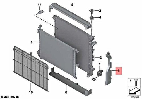 Genuine BMW X5 G05 G07 X5 40iX X7 SAV Covering Left 17118655768 for ...