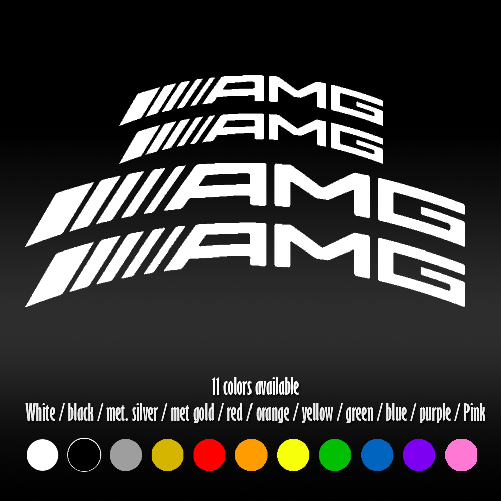 5" Curve AMG Mercedes Benz BBK Big Brake Caliper High Temp Vinyl Decal ...