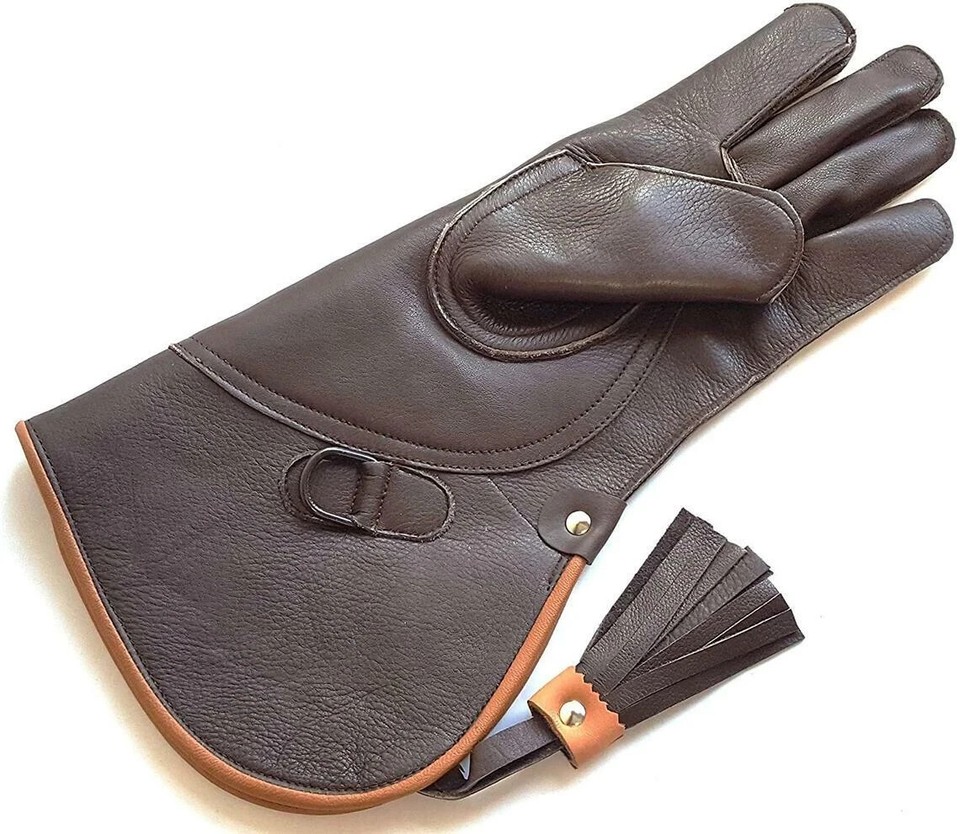 Falconry Glove Leather Bird Handling Glove – Heavy Duty Gauntlet for ...