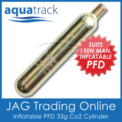 AQUATRACK 33g Co2 CYLINDER ONLY for 150N MANUAL/AUTO INFLATABLE PFD ...