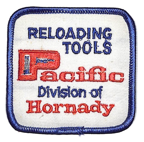 Hornady / Pacific Reloading Firearms 3"x 3" Vintage Emb. Patch c1980s ...