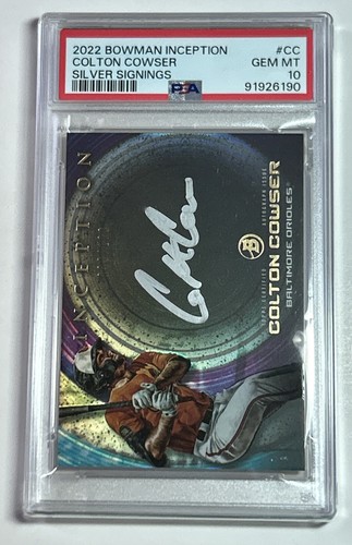 2022 Bowman Inception Colton Cowser Silver Signings Auto /100 PSA 10 ...