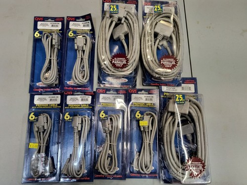 Lot Of NOS RS232 Serial Null Modem Cable + DBM25M Bi-dir Parallel ...