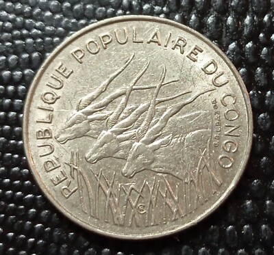 CONGO 100 FRANCS 1972 Nickel 25,5 mm | eBay
