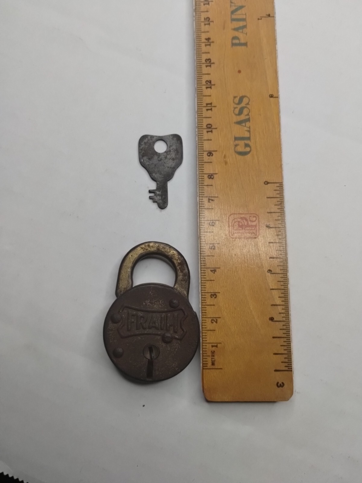Antique Vintage Fraim Padlock LOCK 1 Key working | eBay