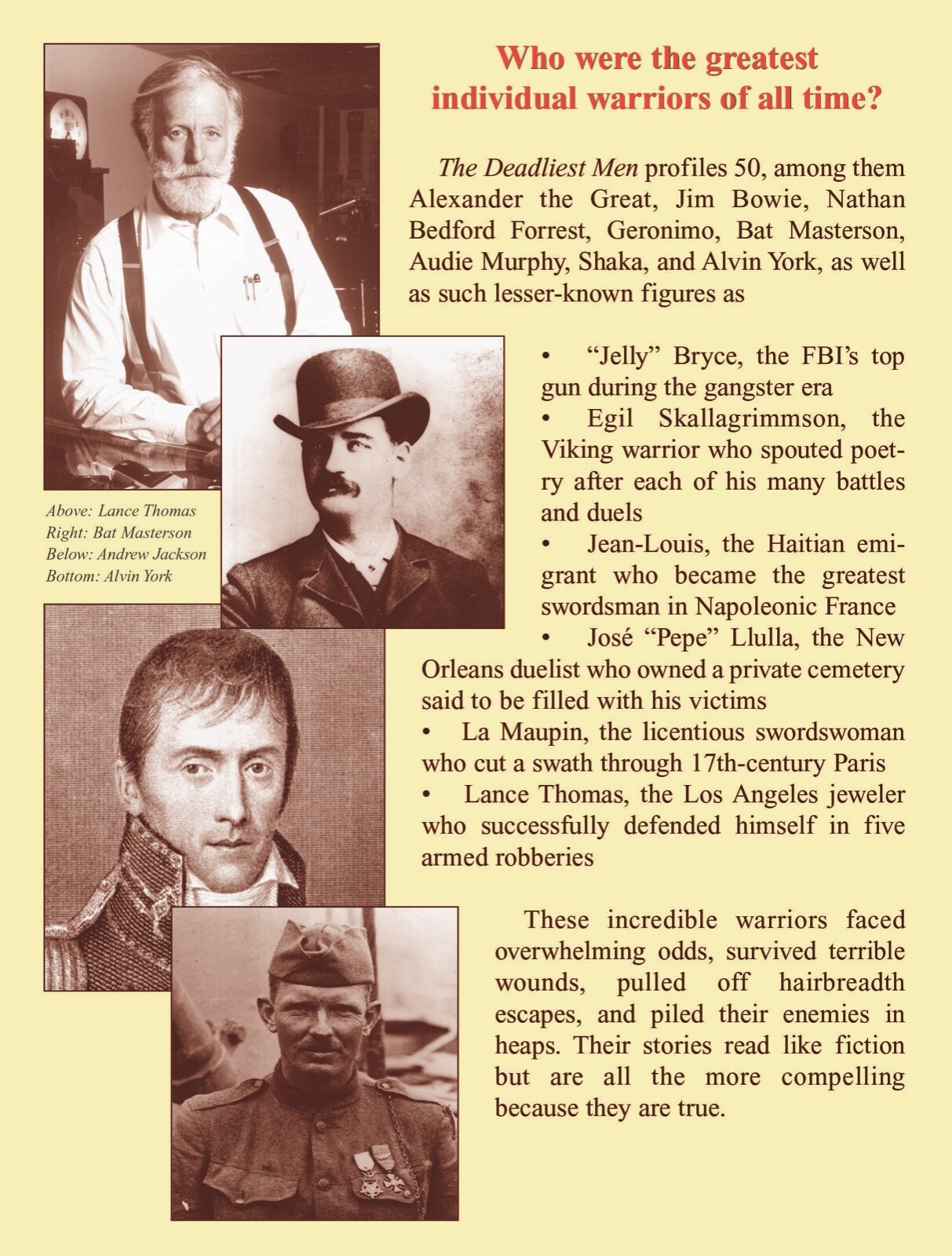 The Deadliest Men, New, SOLD & SIGNED by author Paul Kirchner ...