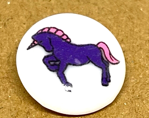 HTF Sweet UNICORN Plastic Purple & Pink Domed Button 1/2” | eBay