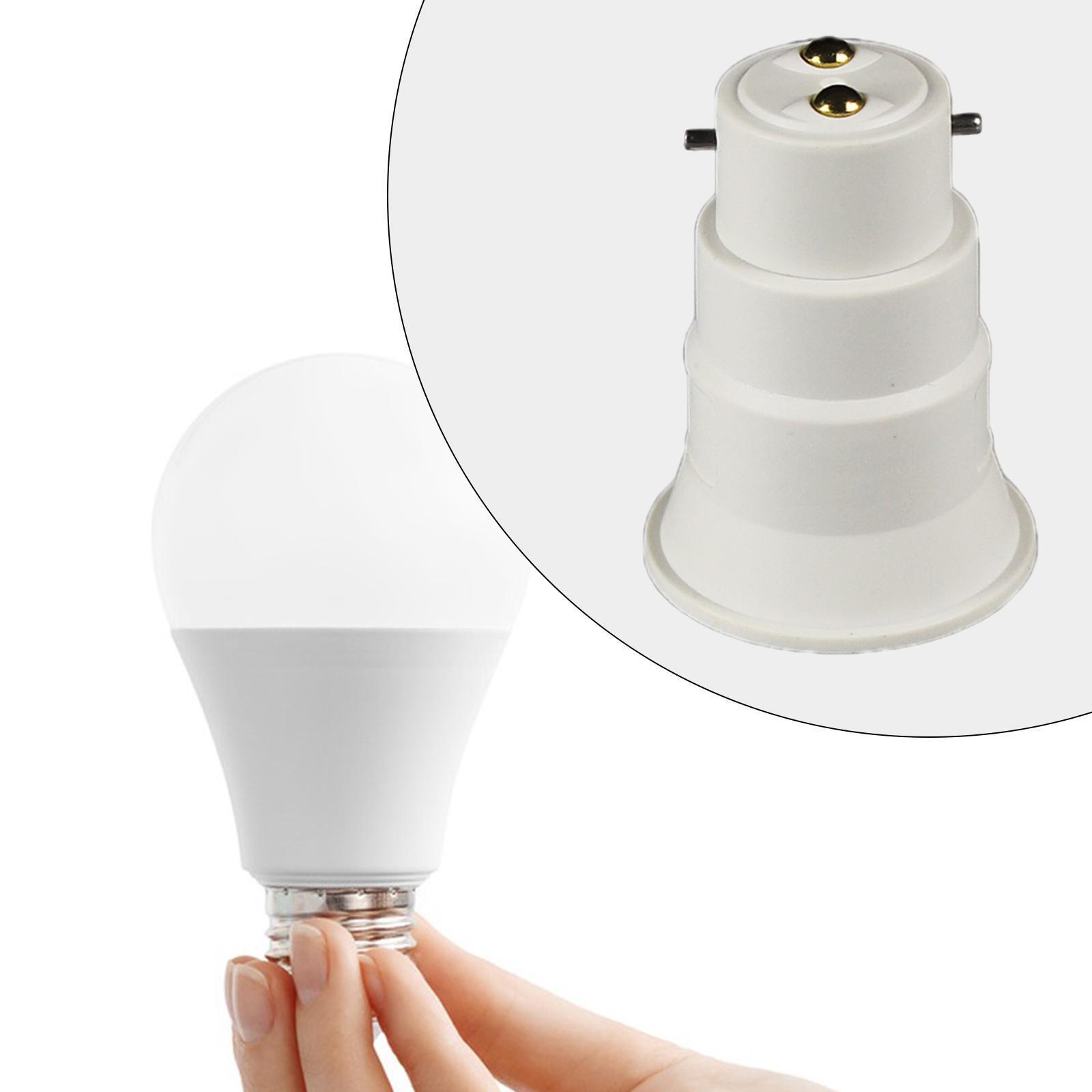 B22 to E27 Light Bulb Converter Portable Fixture Lighting Accessories ...