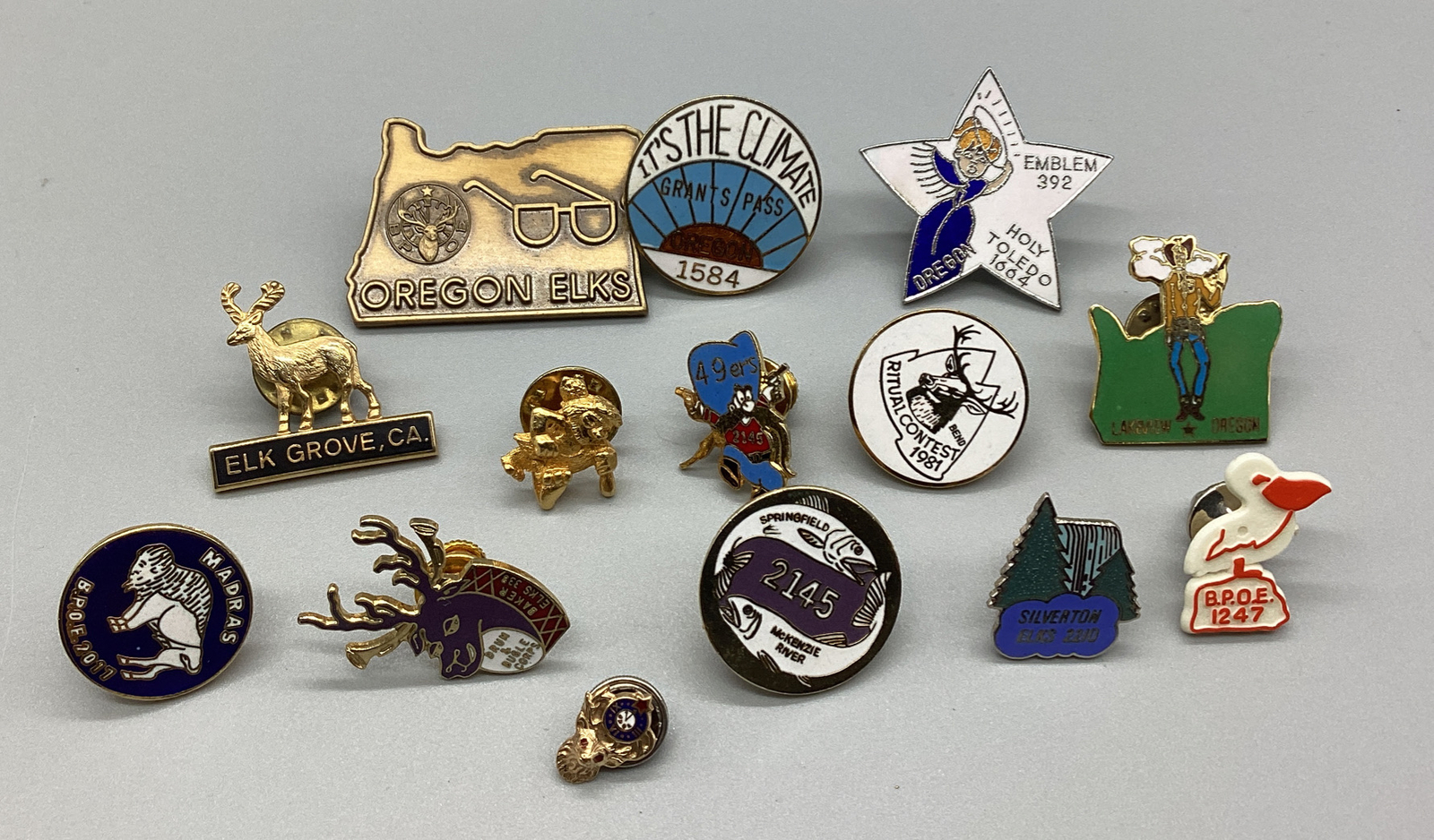 Elks Lodge BPOE B.P.O.E. Lot of 14 OREGON Lapel Hat Pins Pinbacks | eBay