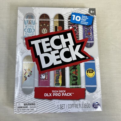Tech Deck DLX Pro Pack 10 Skate Boards Included Fingerboard Toy ...