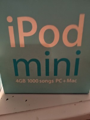 APPLE iPod Mini 4GB (Blue) 1000 song PC + Mac Model# M9802LL/A New RARE ...