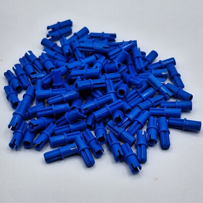 Lego 100 Blue Technic Axles 1L with Pin with Friction Ridges Pieces ...