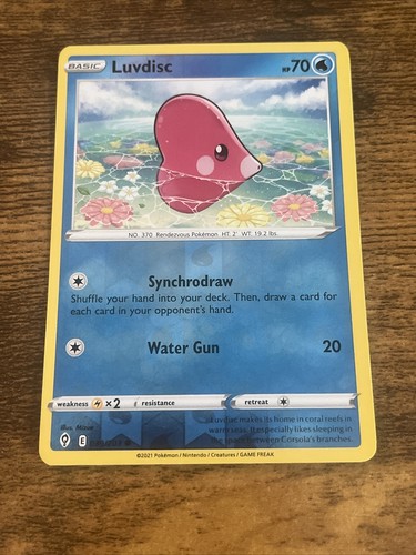 Pokémon TCG Luvdisc Evolving Skies 039/203 Reverse Holo Common | eBay