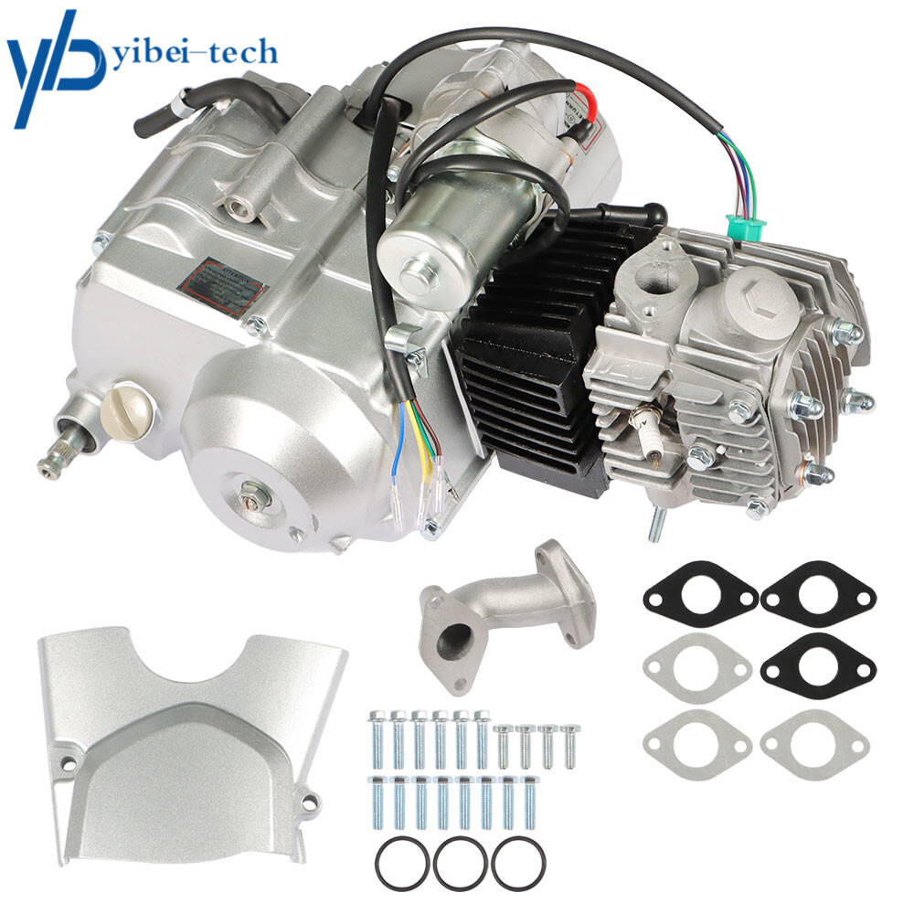 125cc 4 Stroke ATV Engine Motor 3-Speed Semi Auto w/Reverse For ATV ...