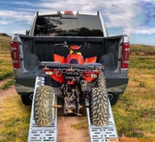 Aluminum Foldable Loading Ramp Motorcycle ATV/UTV Quad Lawn Mower Truck ...