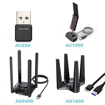 USB WiFi Adapters: WiFi 6E AX5400, AX1800, AC650, Tri-Band & Mini Size ...