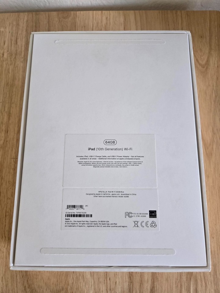 Apple iPad (10th Generation) A3162 64 GB, Wi-Fi 5G, 10.9 in - Silver | eBay