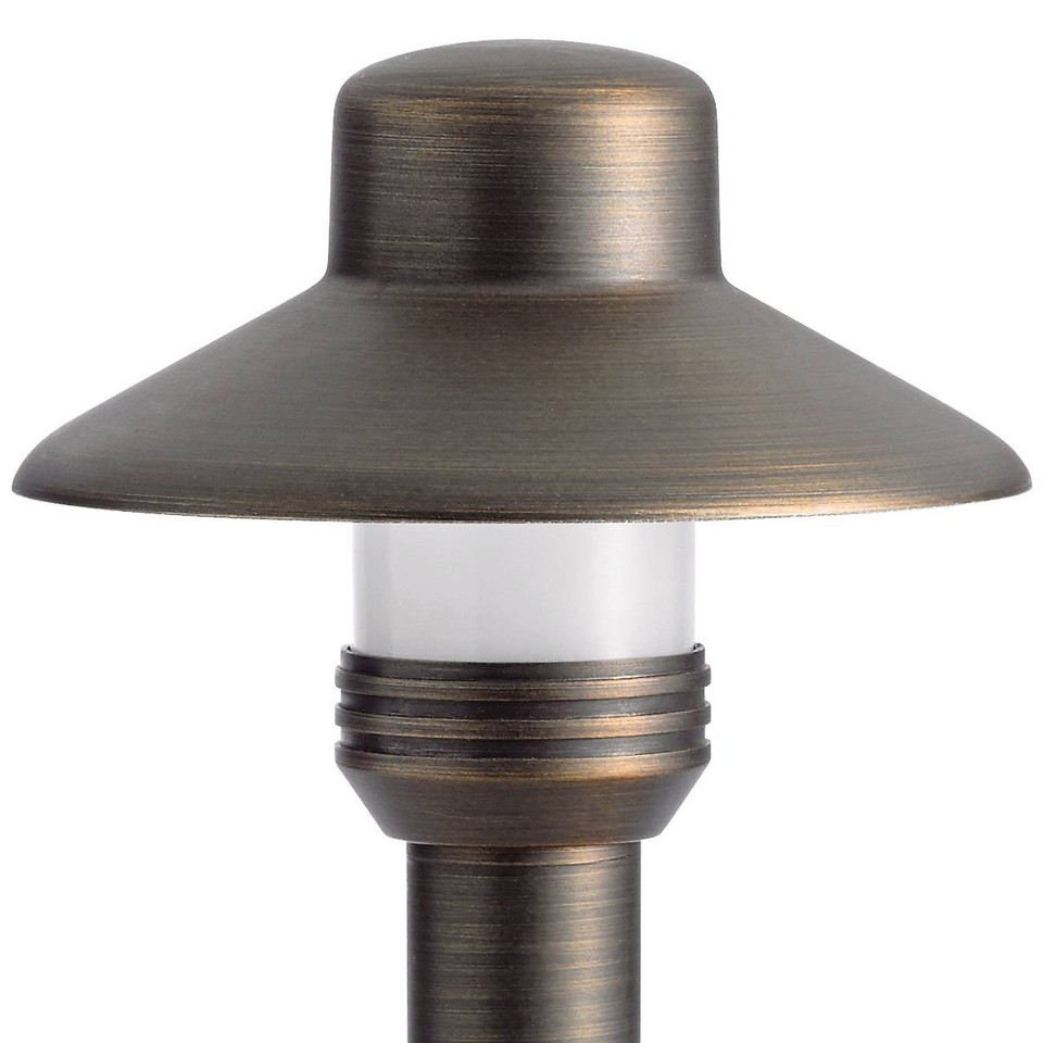 Thrift 17 1/4" High Centennial Brass Small Hat Path Light | eBay