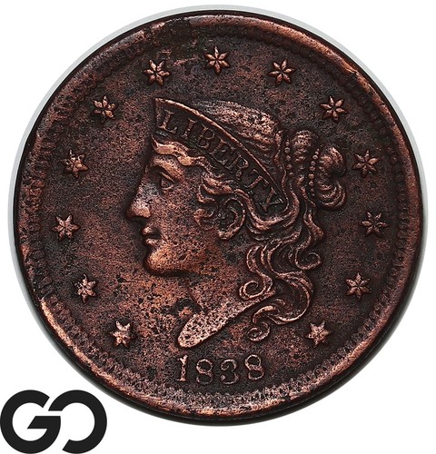 1838 Large Cent, Coronet Head | eBay