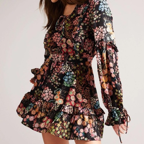 Ted Baker Hendria Mini Dress Bohemian Floral Girly Summer Flowy Fun ST5 ...